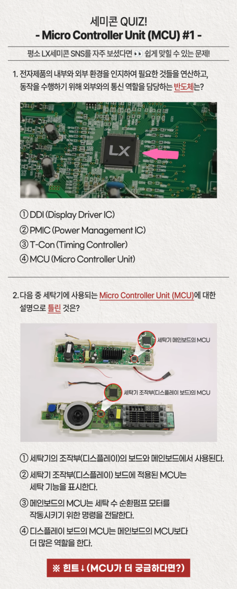[세미콘 QUIZ!] #7 Micro Controller Unit (MCU) - LX 세미콘